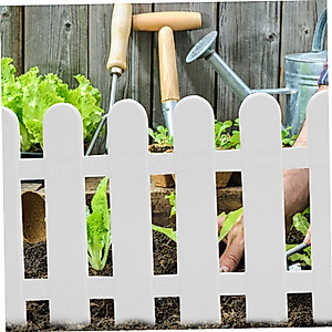 4pcs The Fence Outdoor Decoration Decorative Fences Outdoor Fence Patio Fence Tree Fence Fencing for Yard Garden Edging Dog Fence Outdoor Flower Bed Round Head Campus White Plastic