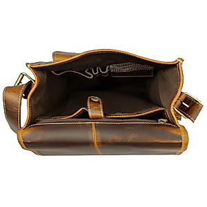 KomalC Leather Backpack Rucksack Travel Laptop Camping School College Bag for Men Women