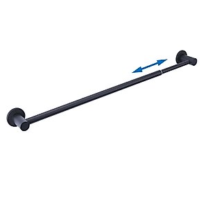 18-31.5 Inches Adjustable Magnetic Towel Bar Holder for Refrigerator, Magnet Classroom Flip Calendar Chart Rod for Whiteboard, Fridge Top Guard Rack Stop Items from Falling, Black
