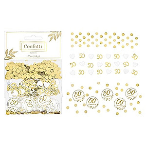 Amscan Gold 50th Year Anniversary Confetti Pack, 1 pack