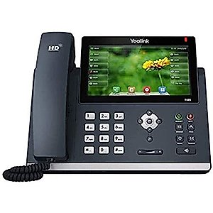 Yealink T48S IP Phone, 16 Lines. 7-Inch Color Touch Screen Display. USB 2.0, Dual-Port Gigabit Ethernet, 802.3af PoE, Power Adapter Not Included (SIP-T48S).