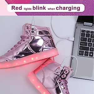 Odema V3 Aurora Unisex High Top Light Up Shoes, Sneakers with Lights for Men，Women, Led Light Shoes,USB Charging Glowing shoes for Teens