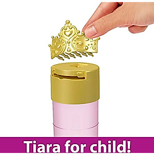 Mattel Disney Princess Small Doll Royal Color Reveal with 6 Surprises Including 1 Character Figure and 4 Accessories (Dolls May Vary)