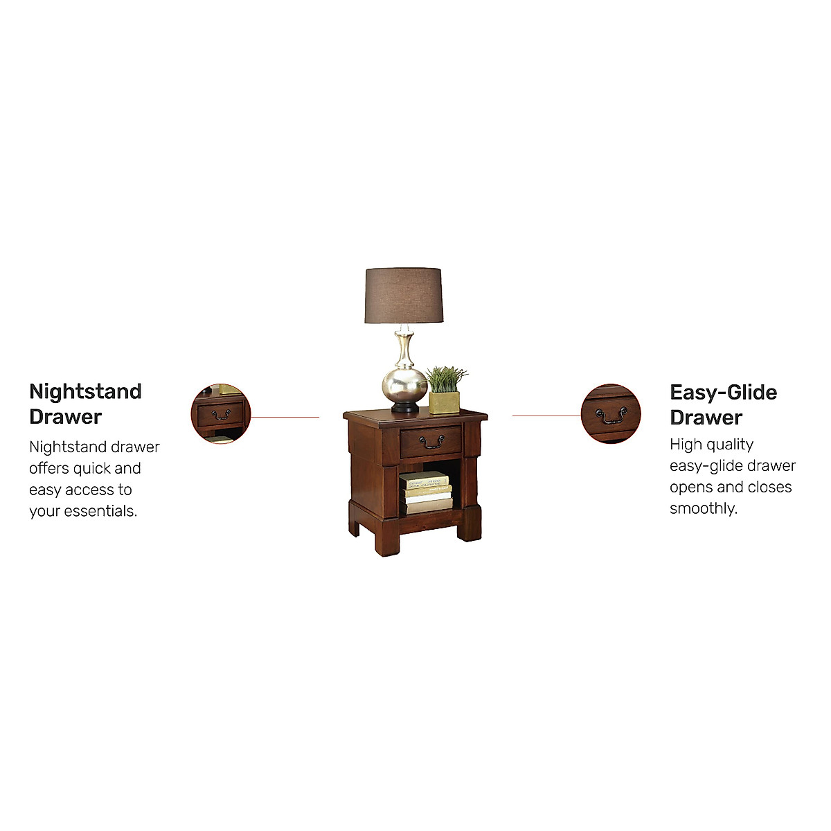 The Aspen Rustic Cherry Night Stand by Home Styles