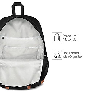 JanSport Cortlandt Laptop Backpack, Russet Red, 15” Laptop Sleeve-Synthetic Leather Shoulder Computer Bag with Large Compartment, Padded Straps- Rucksack for Men, Women