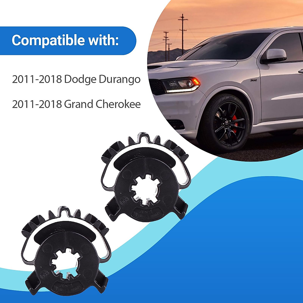 2pcs HVAC Blend Door Actuator Gear Kit Fits for 2011-2018 Dodge Durango Jeep Grand Cherokee Replaces 68214880AA 926-133 22133 068214880AA