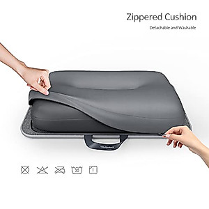 Lap Desk, Portable Laptop Lap Desk with Pillow Cushion, Fits up to 17 inch Laptop, Laptop Stand with Device Ledge and Phone Holder, for Home Office, Gray, ISTUDYNITURE……