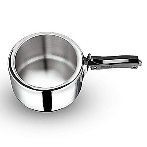 Vinod Pressure Cooker Stainless Steel – Inner Lid - 3 Liter – Sandwich Bottom – Indian Pressure Cooker – Induction Friendly Cooker – Best Used For Indian Cooking, Soups, and Rice Recipes, Quinoa