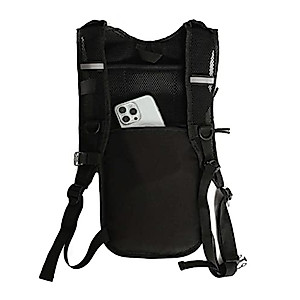 iHeartRaves Space Spores Hydration Pack Cute Holographic Rave Water Backpack Hydropack 2 L - Raves, Music Festivals, Hiking, Running, Outdoor Activities, Exercise, Biking (Black, OneSize)