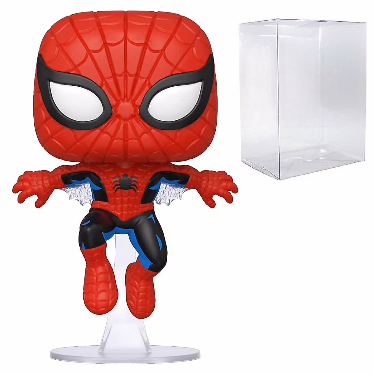 Spider-man POP Marvel: 80th - First Appearance Funko Pop! Vinyl Figure (Bundled with Compatible Pop Box Protector Case), Multicolored, 3.75 inches