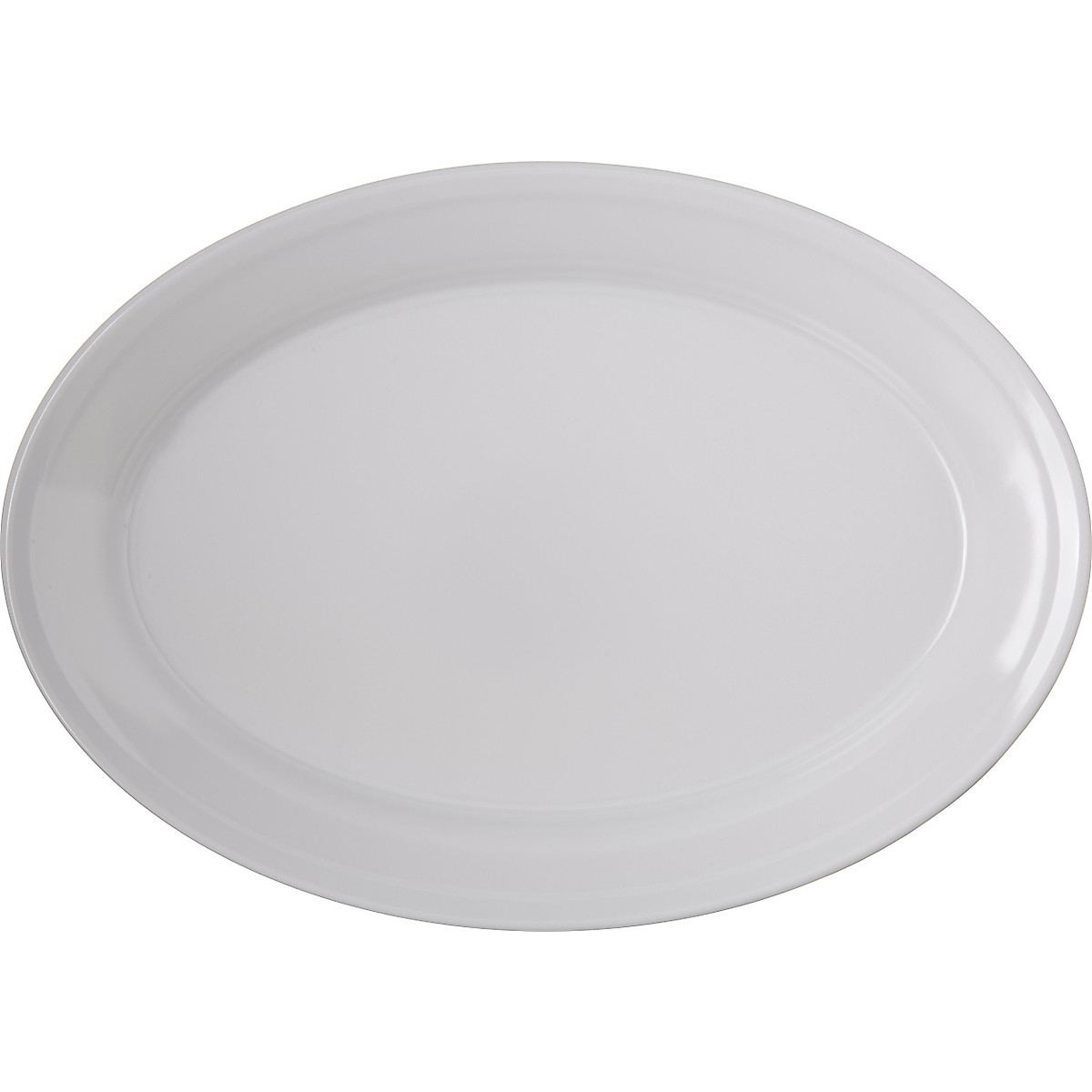 Carlisle FoodService Products 4356002 Dallas Ware Melamine Oval Platter Tray, 12" x 8.50", White (Pack of 24)