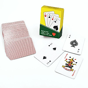 Mini Playing Card, 2 Decks Set Small Casino Poker Game for Kids and Adults, Tiny Deck of Novelty Party Gift for Girls and Boys (1.5 X 2 Inches)
