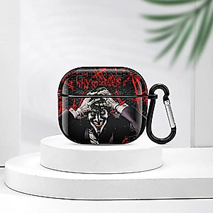 Clown Case for AirPods 3 Compatible Skin Bluetooth Transparent Charging Case with Keychain for Girls Boys Teens Women One Size