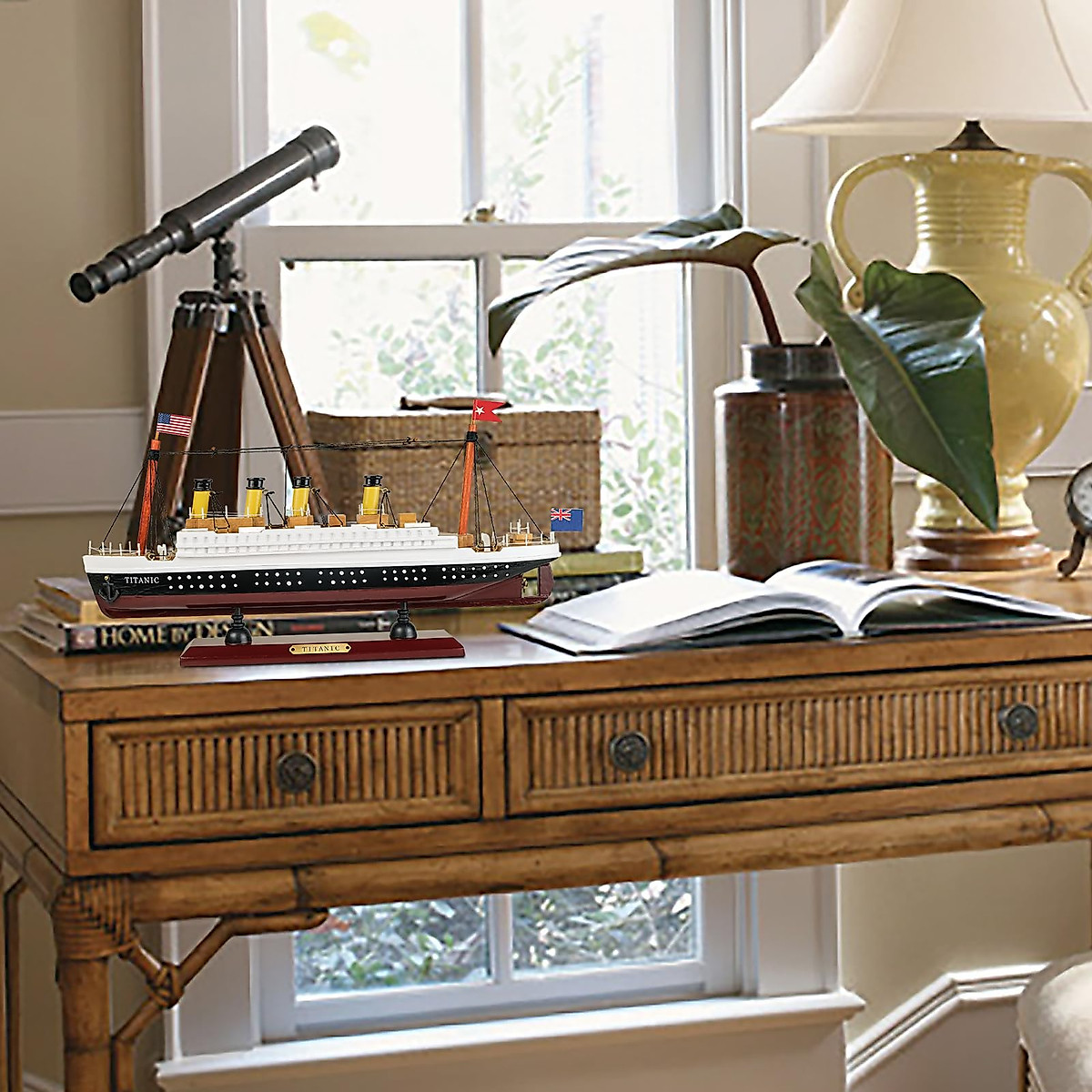 SAILINGSTORY Wooden Titanic Model Cruise Ship Liner 1/680 Scale Replica 14" Titanic Ship Toys Gifts