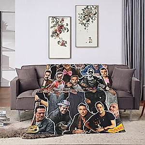 Blanket Jeffrey Dean Morgan Soft and Comfortable Warm Fleece Blanket for Sofa,Office Bed car Camp Couch Cozy Plush Throw Blankets Beach Blankets