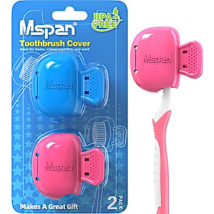 Mspan Electric Toothbrush Cover Cap: Brush Head Protector Cute Plastic Clip Pod - 6 Packs