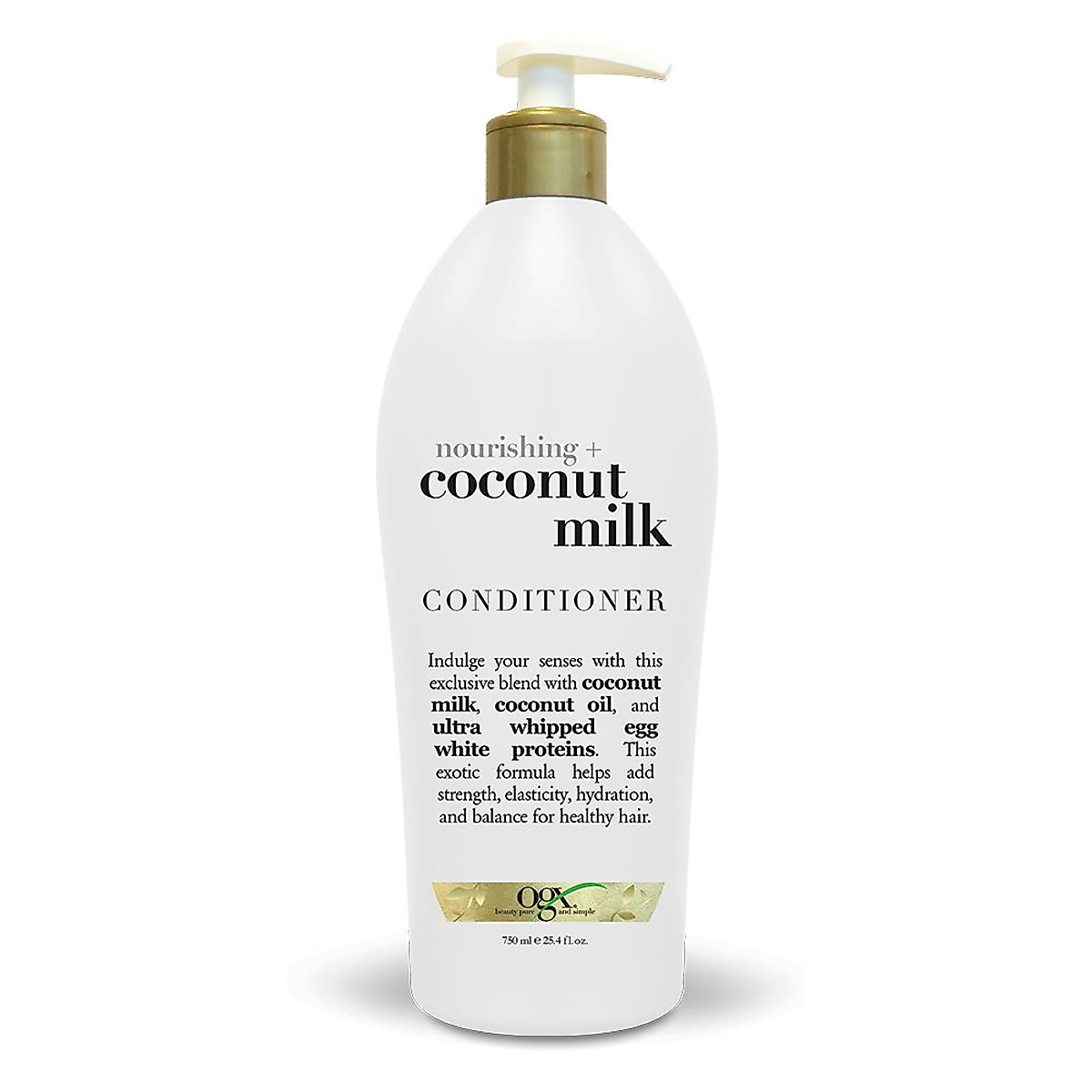 OGX Salon Size Nourishing Coconut Milk Conditioner with Pump, 25.4 Ounce