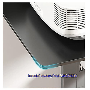 XZJMY Floating Shelves Black Set of 2,Metal Wall Shelf,8" Display Shelves for Wall Storage,Easily Expand Wall Space - Aluminum Floating Shelf for Security Cameras, Baby Monitors, Speakers (2, Black)