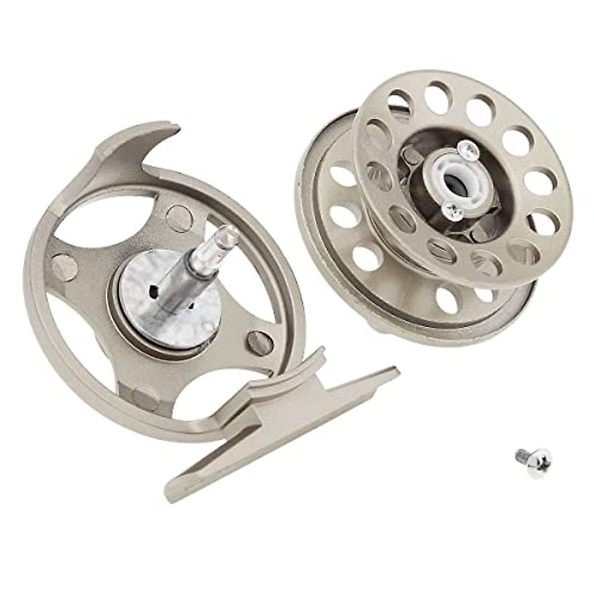 OriGlam Fly Fishing Reel Fishing Wheel, Fly Ice Fishing Reel Spinning Fishing Reels, Powerful Lightweight Spinning Reels for Freshwater Saltwater (Grey)