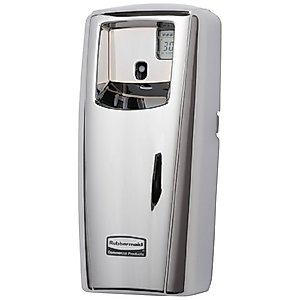 Rubbermaid Commercial 1793542 Standard Odor-Control Aerosol Dispenser, Dispenser with LCD Display, Chrome