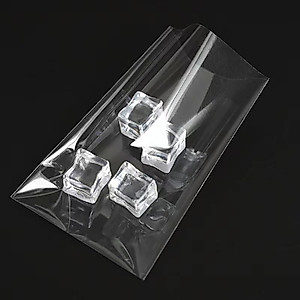 UUYYEO 100 Pcs Large Cellophane Bags Cello Gift Wrap Bags Wine Bottle Gift Bags Cellophane Wide Clear Bags Baby Shower Treat Bags with 100 Pcs Twist Ties