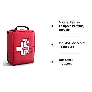 [New Upgrade] Professional First Aid Kits, First Aid Trauma Kit with Labelled Compartments Molle System for Car, Hiking, Backpacking, Camping, Traveling, and Cycling