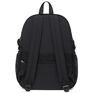 MIRLEWAIY The Young People's Choice Casual Daypack College Backpack Lightweight School Bookbag Black Backpack Work Bag For Teenagers Men Women, Black