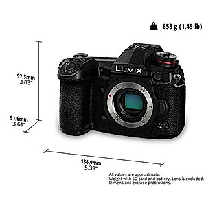 Panasonic LUMIX G9 4K Digital Camera, (DC-G9KBODY) (Black)