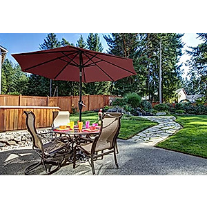 ABCCANOPY Durable Patio Umbrellas 10' Burgundy