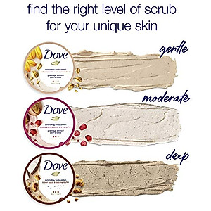 Dove Exfoliating Body Polish Body Scrub Exfoliating Scrub for Dry Skin Crushed Almond and Mango Butter Gently Exfoliates to Reveal Healthy Skin 10.5 Ounce (Pack of 4)