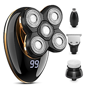 Head Shavers for Bald Men,Kibiy Electric Shavers for Bald Men Cordless,Men's Electric Shaver Bald Head Shavers for Men Rechargeable Shaver for Men Waterproof Rotary Shaver Grooming Kit