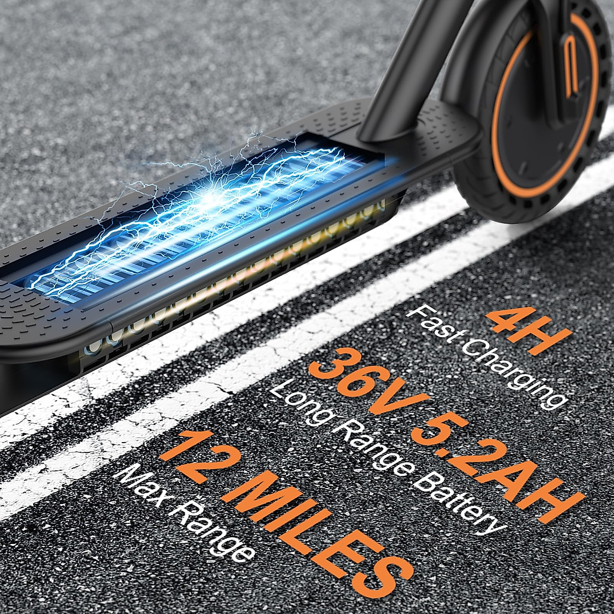 VOLPAM Electric Scooter, Powerful 350W/500W Motor, Max 12/19/28Miles Long Range, Top Speed 16/19/21 MPH, 8.5" /10'' Tires, E Scooter for Adults (8.5''-12Miles-350W)