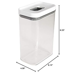 Copco Food and Organization Storage Container with Airtight Lid, 2.74-Quart, Clear