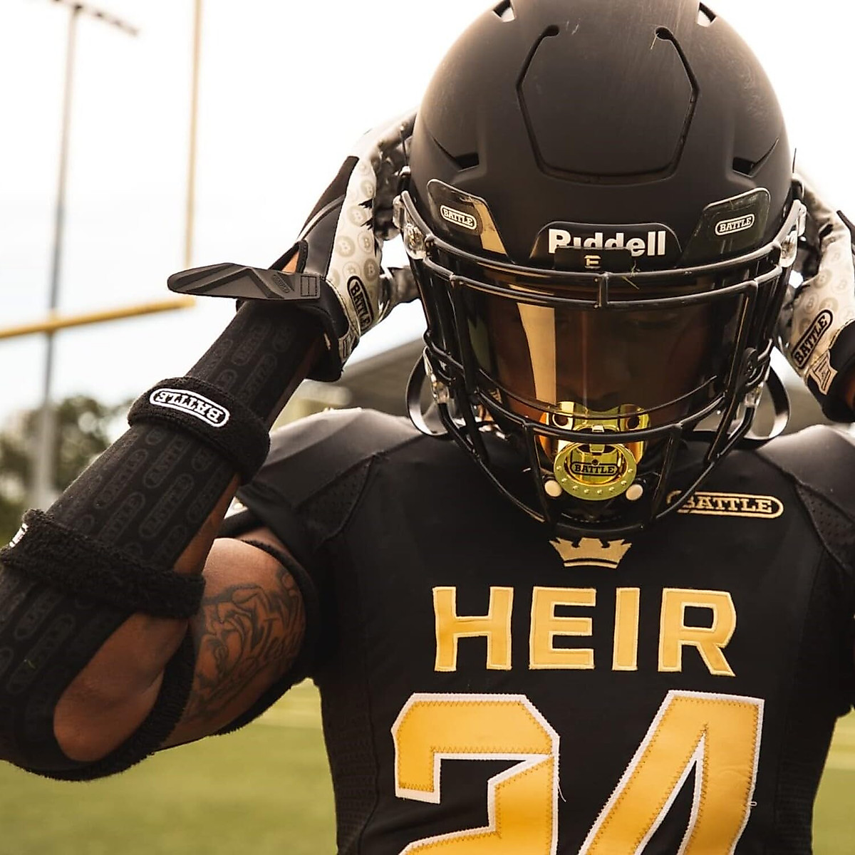 Battle Sports Football Turf Tape - Waterproof Athletic Tape - Flexible, Breathable, Easy to Cut, Extra Wide - 10 Yards, White