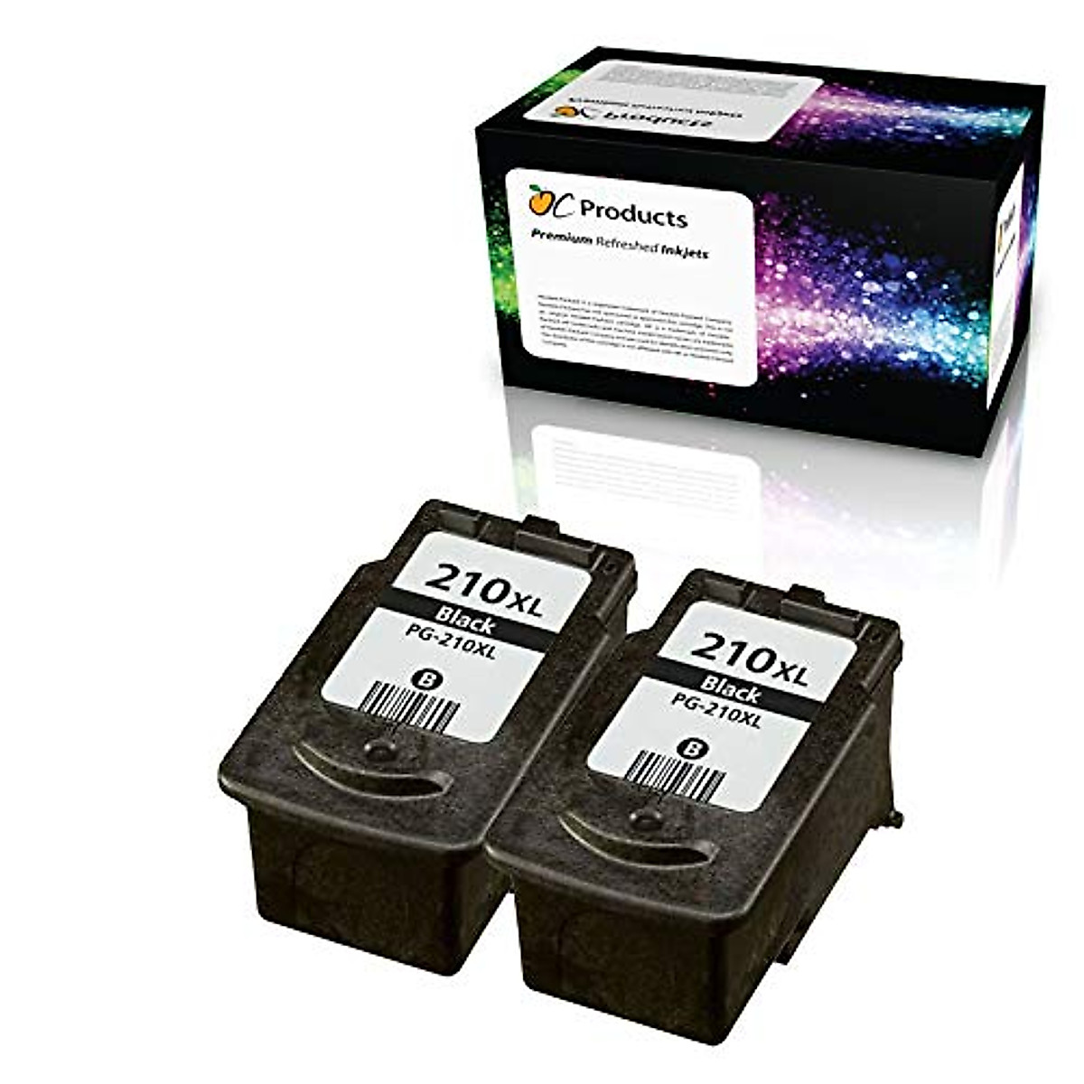 OCProducts Remanufactured Ink Cartridge Replacement for Canon PG-210XL for Pixma MX320 MX420 MX340 iP2700 MP495 MP490 Printers (2 Black)