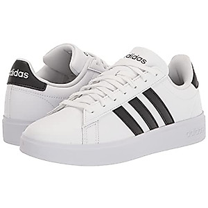 adidas Women's Grand Court 2.0 Tennis Shoe, FTWR White/Core Black/Core Black, 6.5