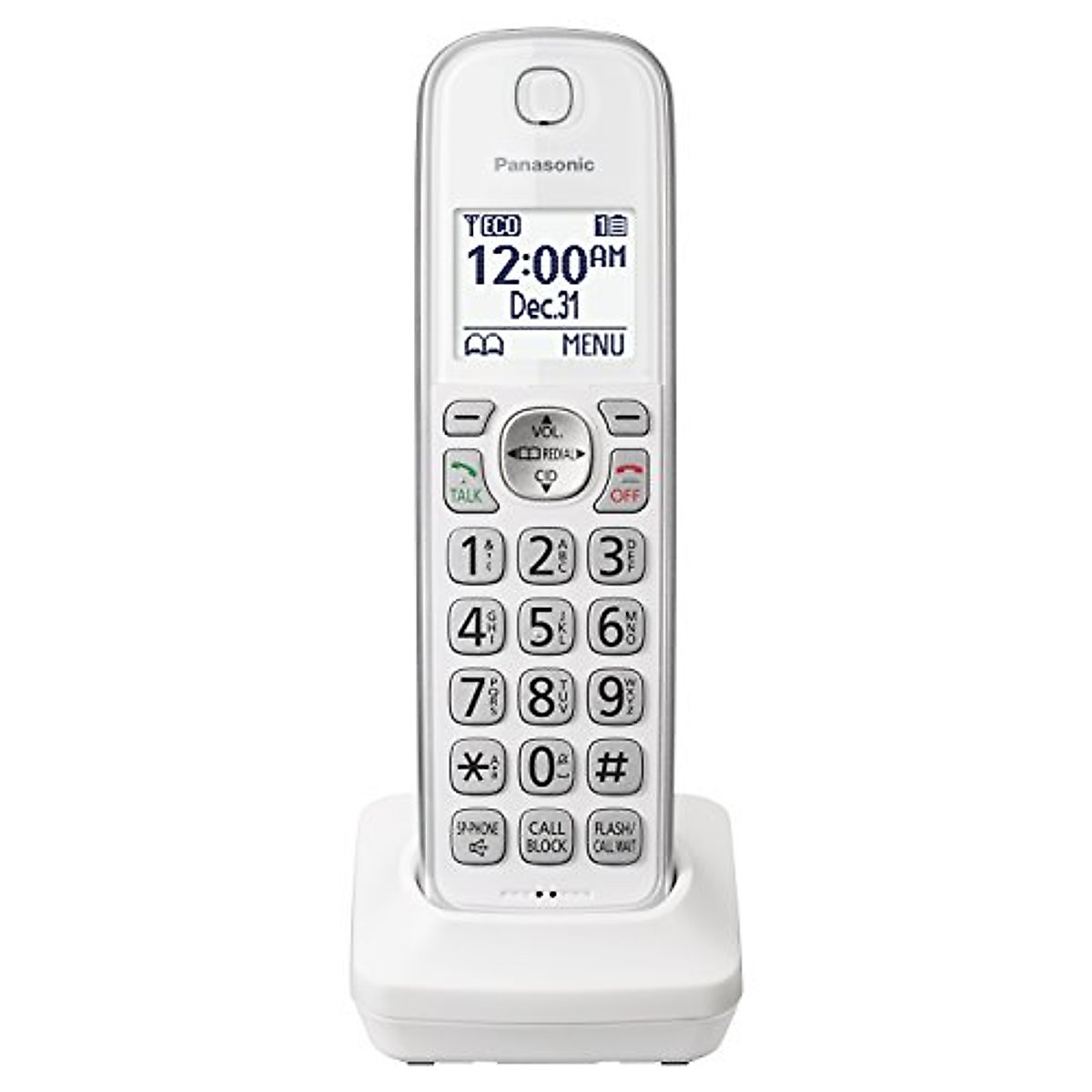 PANASONIC Additional Cordless Phone Handset for use with KX-TGD53x Series Cordless Phone Systems - KX-TGDA50W1 (White)