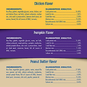 N-Bone Puppy Teething Rings 3 Count Bag Variety Pack, Chicken & Pumpkin & Peanut Butter Flavor, Total 3 Bags, 10.8-oz, 9 Rings