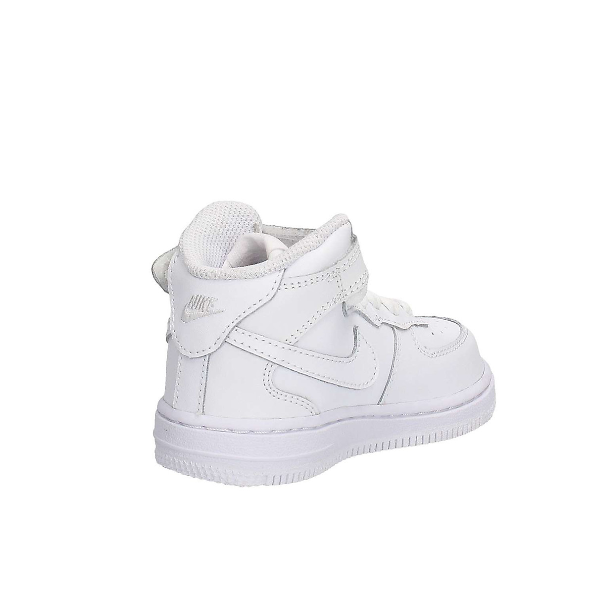 Nike Toddlers Force 1 Mid (TD) White/White/White Basketball Shoe 10 Infants US