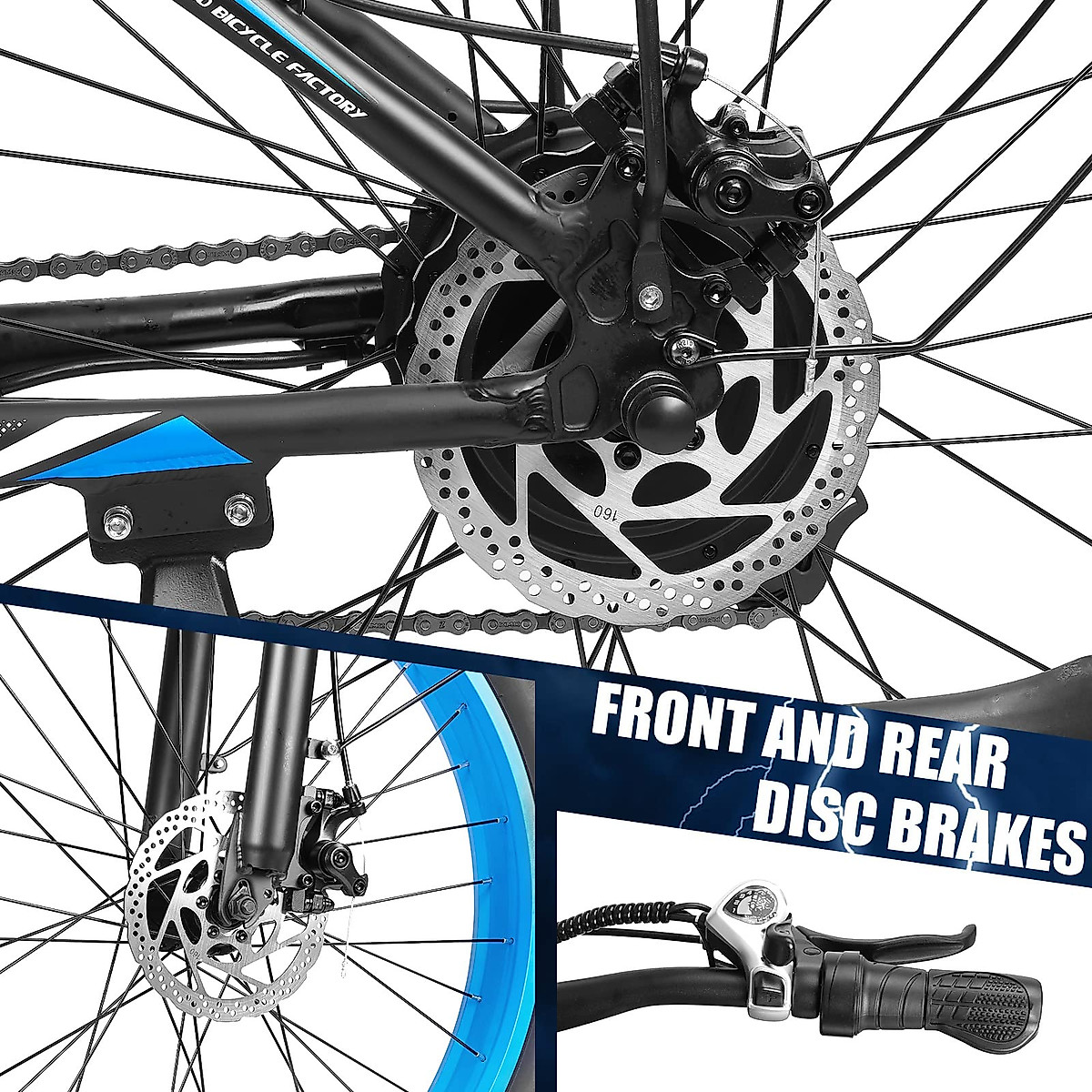 BLUMEMO Electric Bike for Adults 1000W, Removable 48V/17.5AH Battery E-Bike, Max 31Mph,Fat Tire Electric Bicycle 26" 4.0 for Trail Riding/Excursion/Commute 21-Speed Shifting UL and GCC Certified