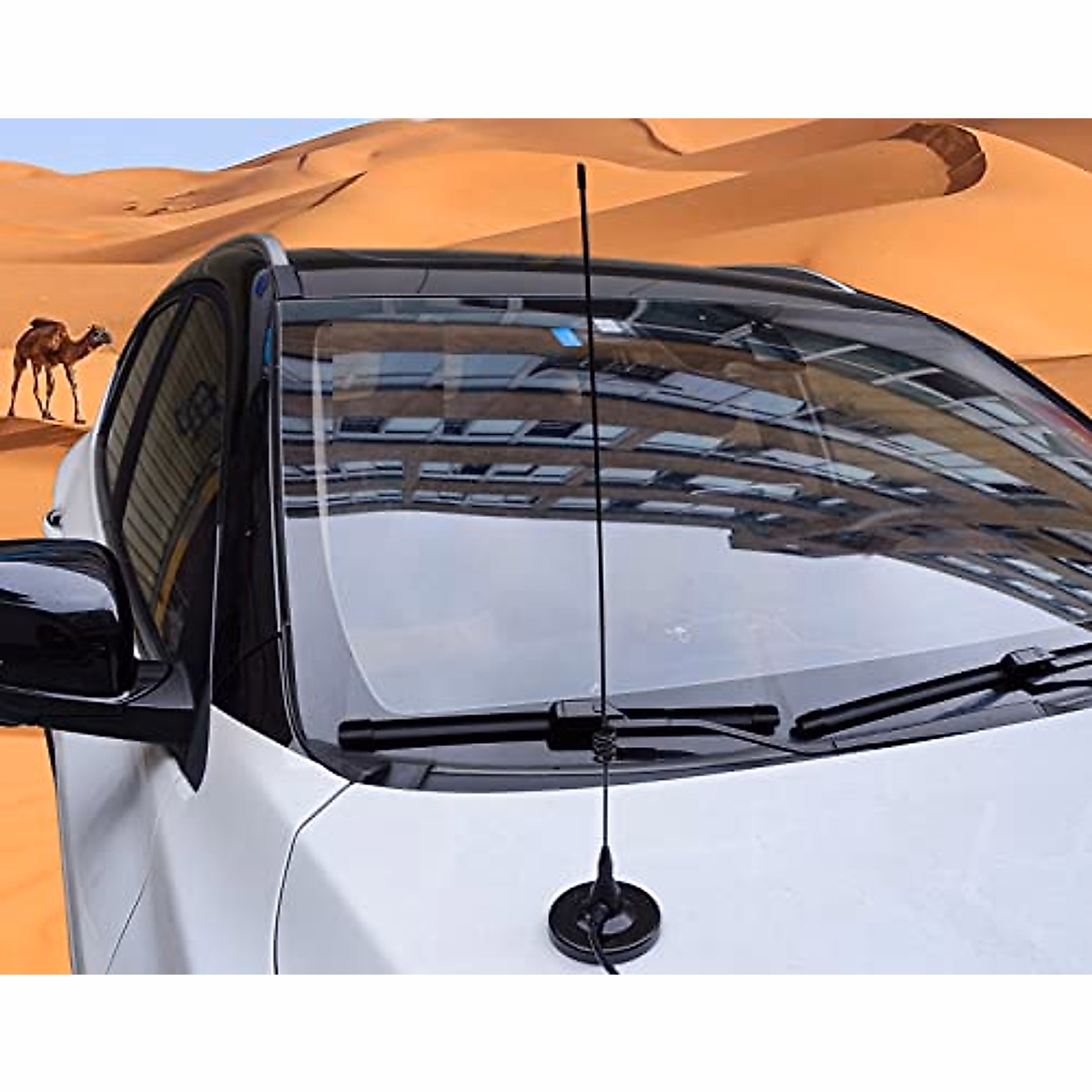 Dualband Antenna 2meter 70cm Mobile VHF/UHF Ham Radio (137-149, 437-480 Mhz) Mag Mount Magnet Base PL-259 Connector, 10 Ft RG58 Cable