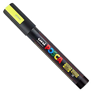 Posca PC-5M Coloured and Fluorescent Markers in Case (Pack of 4)