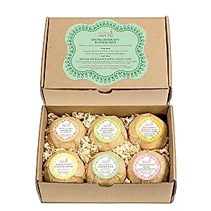 Mind Body Balance Aromatherapy Bath Bomb Gift Set: Relax, Rejuvenate and Revitalize Your Body, Mind and Soul with 6 Refreshing and Aromatic Scents