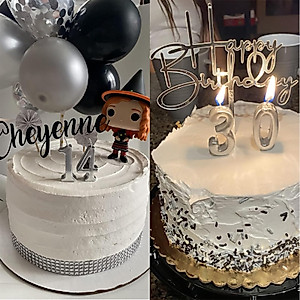 21st & 12th Birthday Candles, Silver Number 21 12 Candle for Cake, Happy Birthday Cake Topper Decoration for Birthday Anniversary Celebration Party Supplies