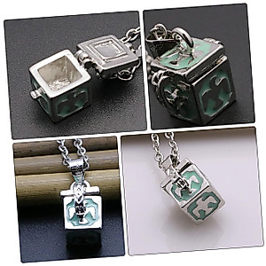 Artibetter 1pc Ashes Necklace Memorial Necklace for Men Women Necklace Mens Stainless Steel Necklaces Square Ashes Pendant Cremation Ashes Memorial Openable Pendant Chain Copper Diffuser