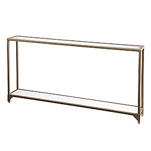 Southern Enterprises Bergen Narrow Metal Console Table, gold