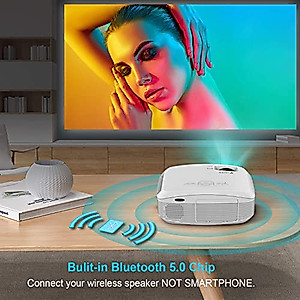 HD Projector with WiFi and Bluetooth- XOPPOX 1080P Native Video Projector for Outdoor Movies with 100'' Screen, Home Theater Wireless Projector Compatible with HDMI/USB/Laptop/PC/ PS4/smartphones
