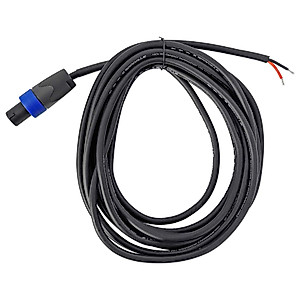 Rockville RHC20 20 Foot Speakon to Bare Wire Speaker Cable,16 Gauge,100% Copper,Black