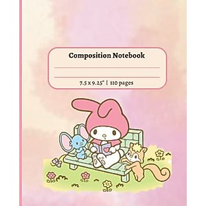 Composition Notebook: Cute My Melody Journal Notebook for Kids | 120 pages, 7.5 x 9.25"