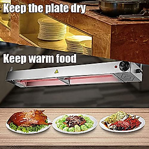 FUNNYBSG Food Heat Lamp Food Warmer, Square Hanging Food Warming Lamp, Electric Food Warmer for Parties Buffets, Strip Catering Infrared Heating Lamp for Keep Food Warm